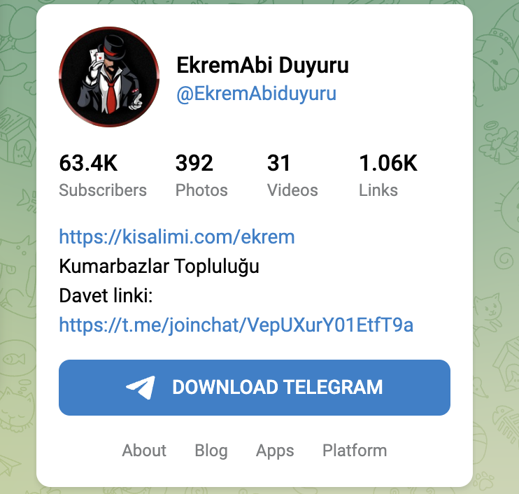 Ekrem Abi Telegram Kanalları